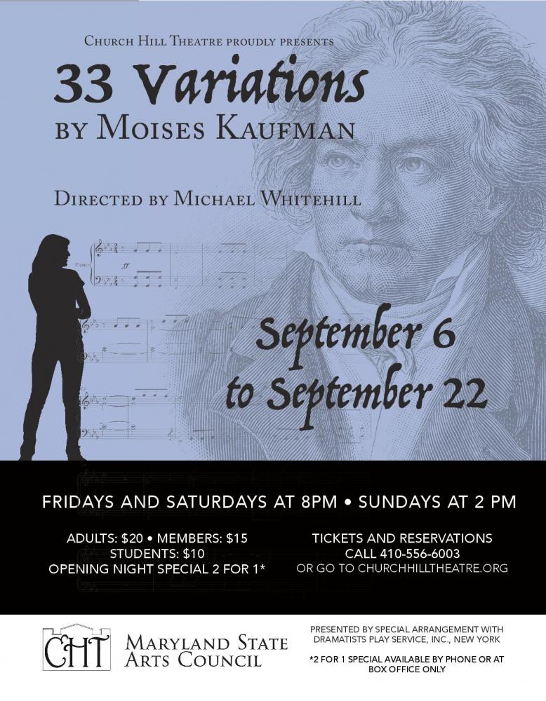 Auditions for 33 Variations at Church Hill Theatre - Talbot Spy