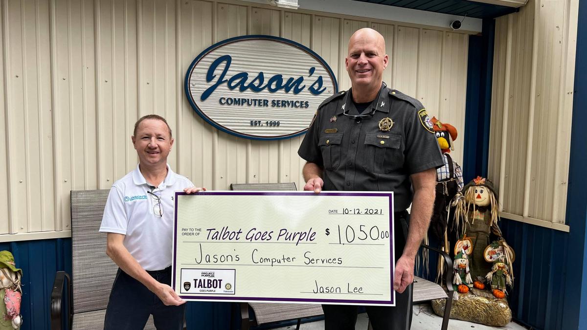 Jason’s Computer Services Donates to Talbot Goes Purple - Talbot Spy